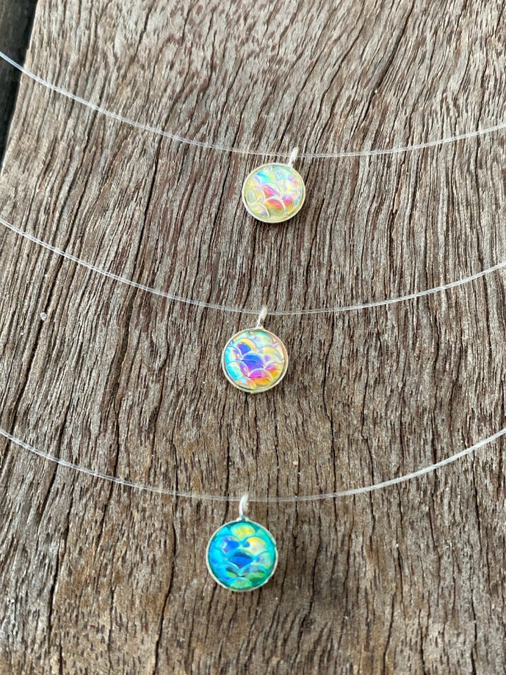 Silver 925 Necklace - Whimsical Mermaid Invisible Choker (6mm)